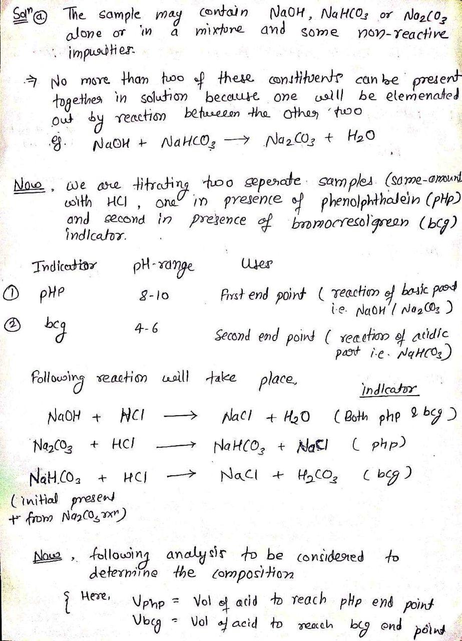 'in a some Solna The Sample may contain NaOH, NaHCO3 | Chegg.com