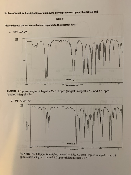 Solved Problem Set #3 for identification of unknowns-solving | Chegg.com