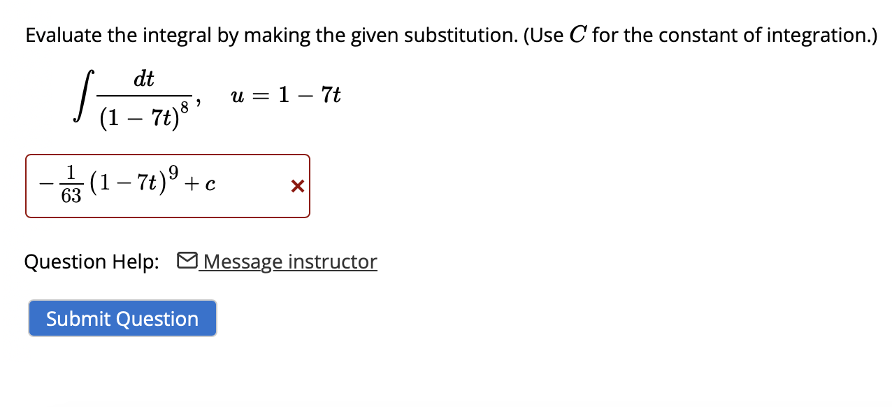 Evaluate the integral by making the given | Chegg.com