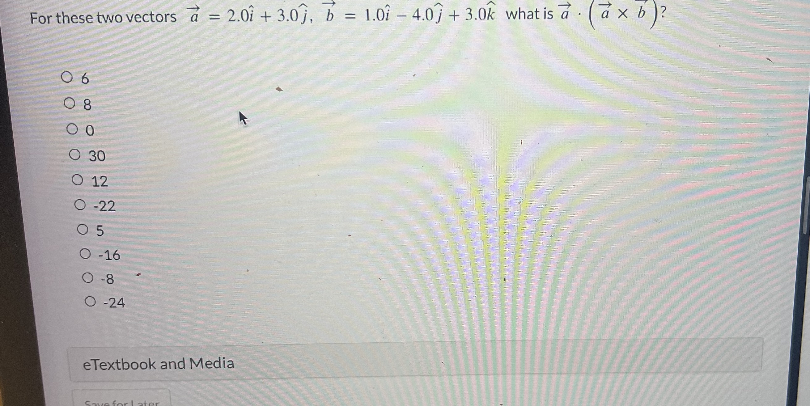 Solved For these two vectors | Chegg.com