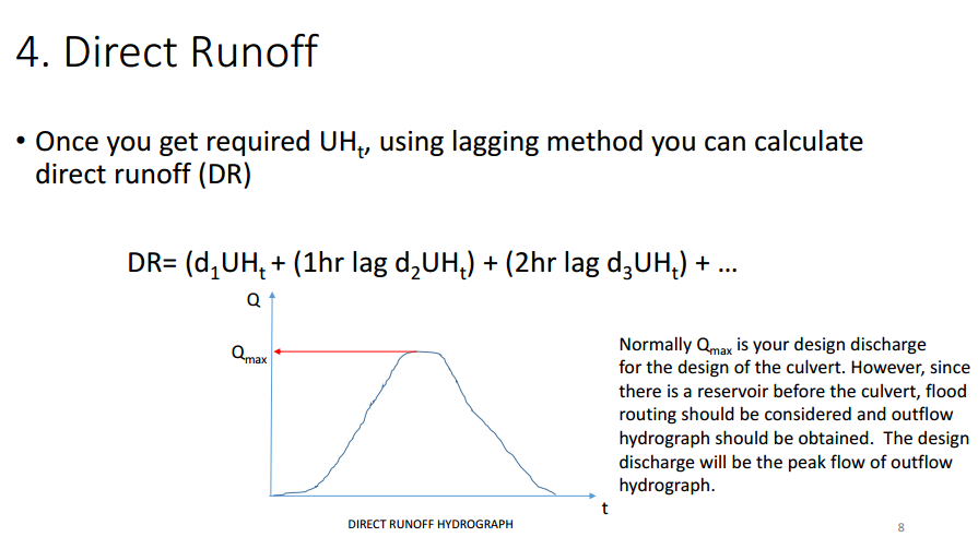 CALCULATION OF DESIGN DISCHARGE FOR A HYDRAULIC | Chegg.com