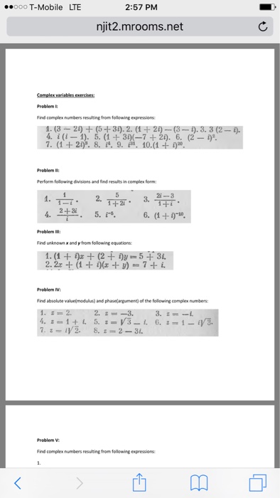 Solved oo0 T-Mobile LTE 2:57 PM njit2.mrooms.net Preblem I | Chegg.com
