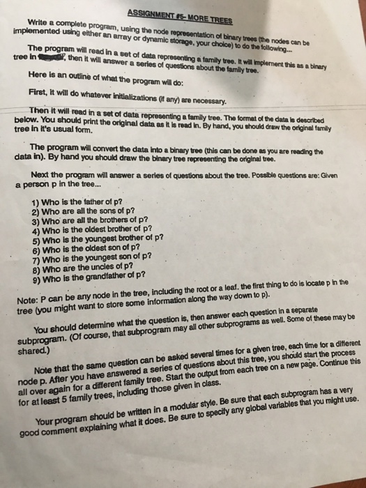 Solved Write a complete program, using the node | Chegg.com