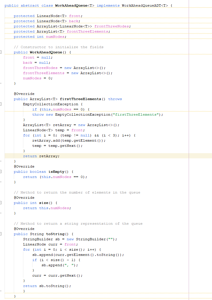 Solved The methods that must be implemented in | Chegg.com
