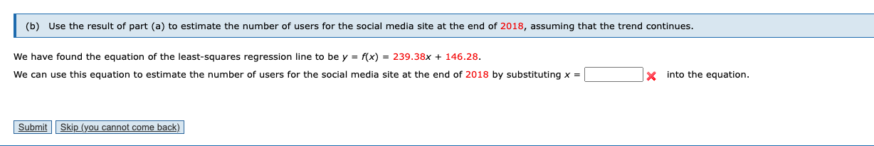 Solved (b) Use the result of part (a) to estimate the number | Chegg.com