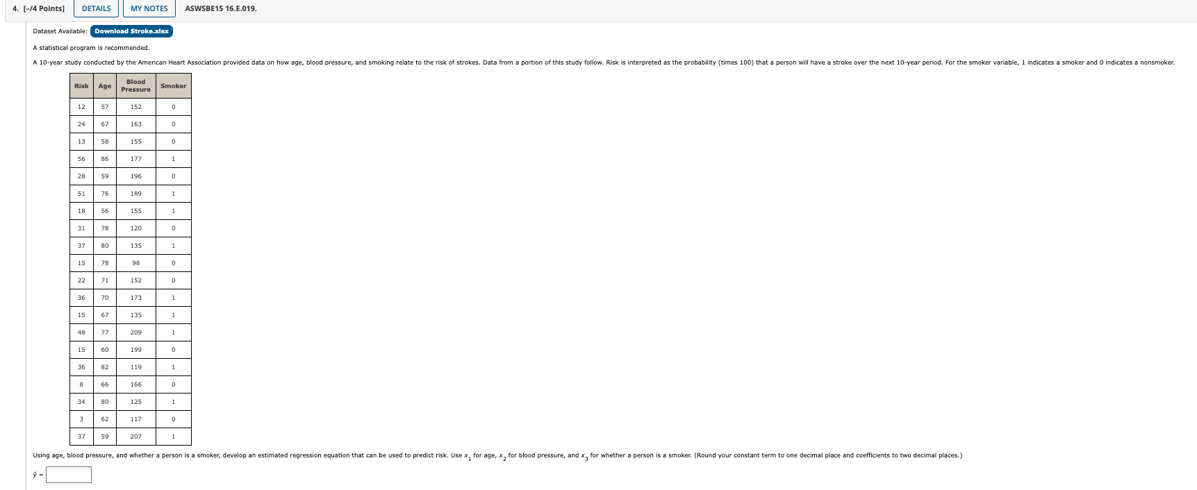 Solved [-/4 Points] DETAILS MY NOTES ASWSBE15 | Chegg.com