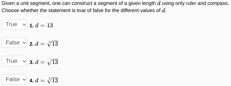 Solved Given a unit segment, one can construct a segment of | Chegg.com
