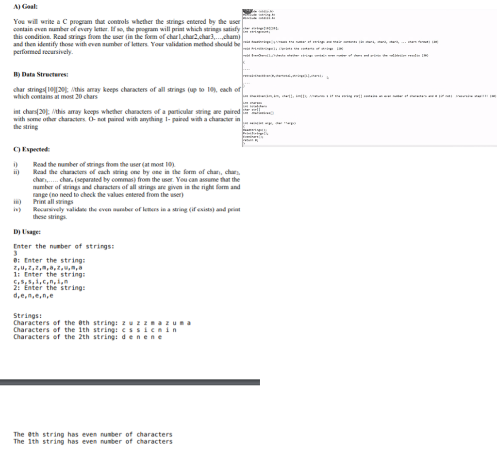 Solved A) Goal: de de include intingent You will write a | Chegg.com