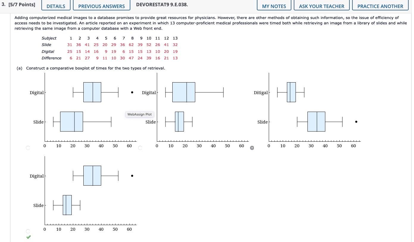Solved 3. [5/7 Points] DETAILS PREVIOUS ANSWERS DEVORESTAT9 | Chegg.com