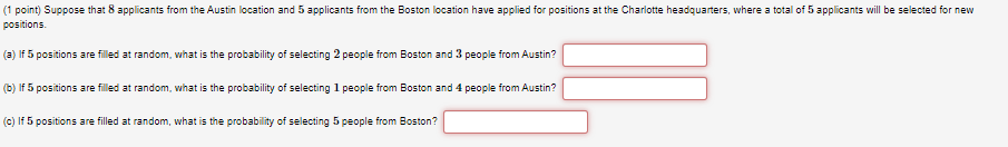 Solved positions. (a) If 5 positions are filled at random, | Chegg.com