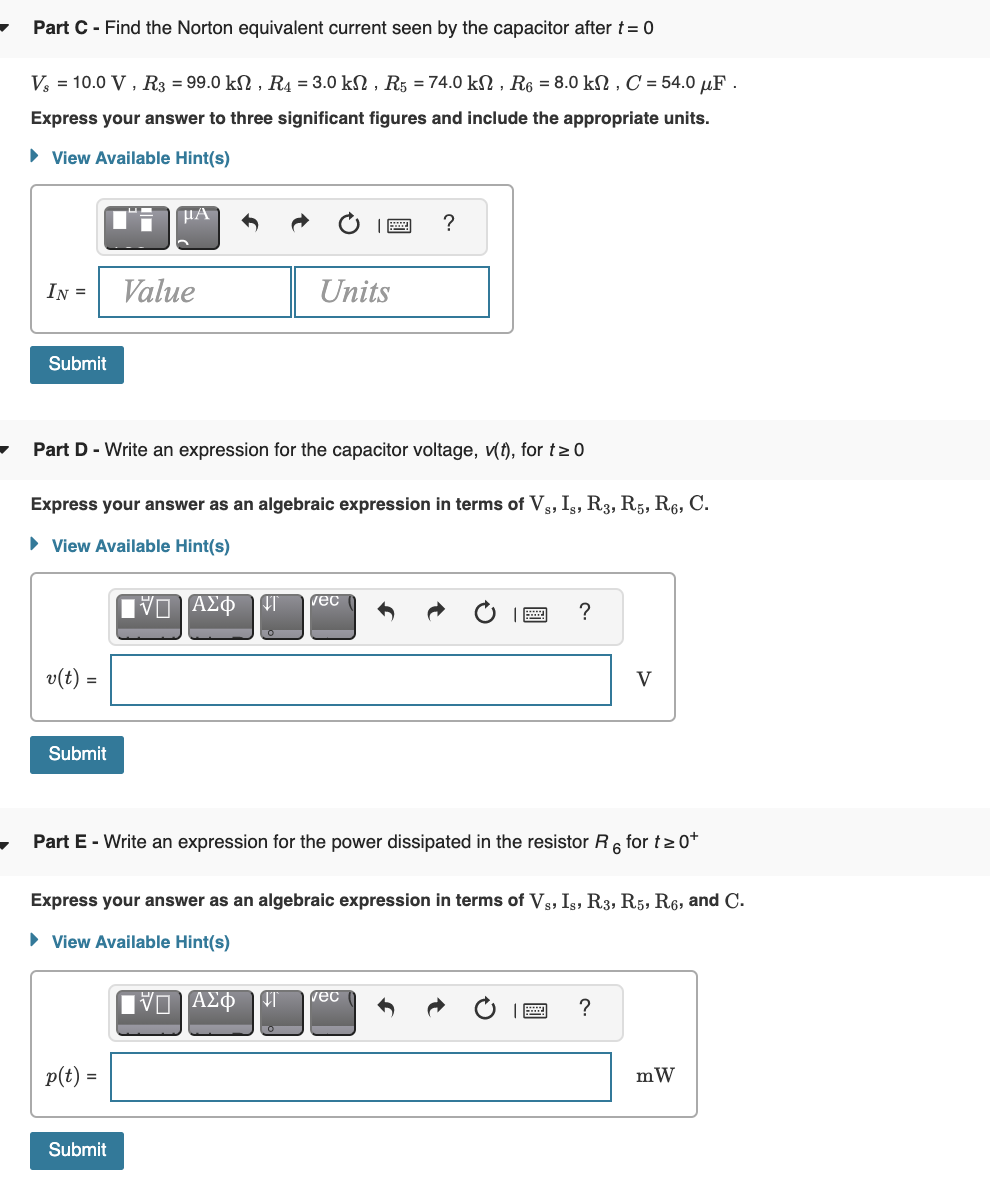 Solved 1 Review | Constants Part A - If the switch in the | Chegg.com