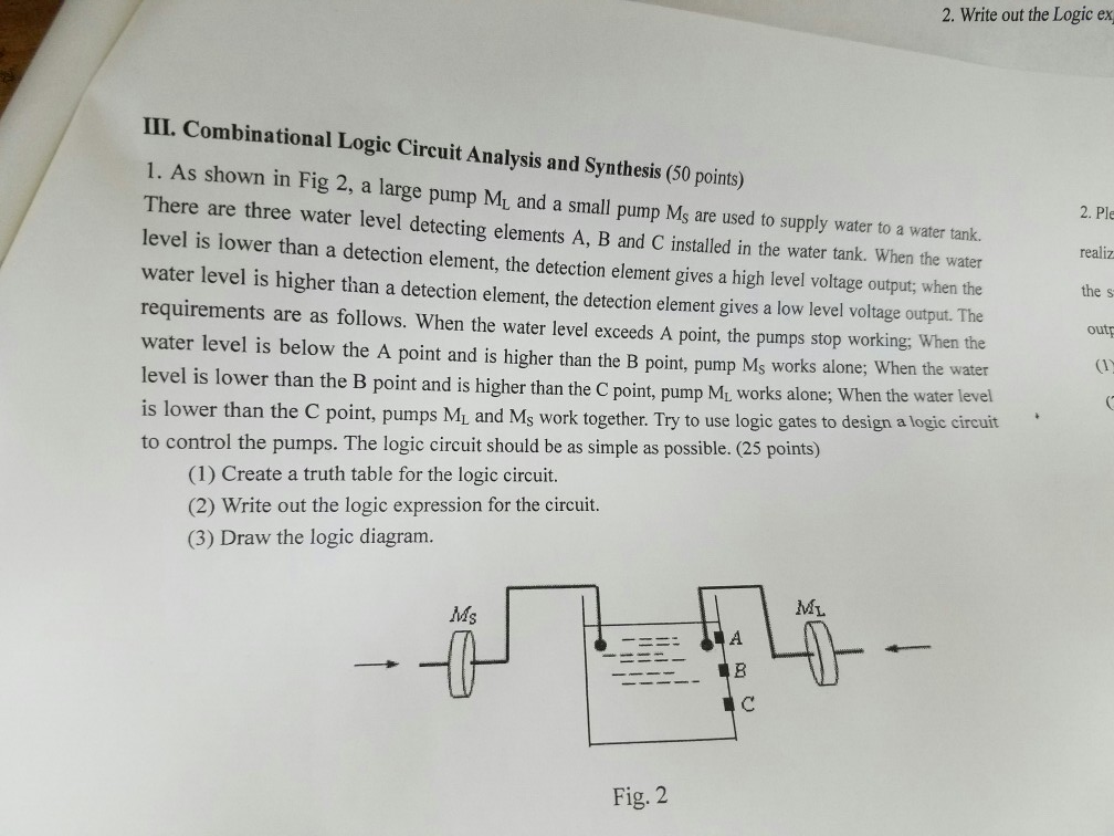Solved 2. Write out the Logic ex III. Combinational Logic | Chegg.com