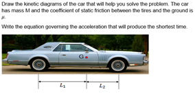 Solved Draw the kinetic diagrams of the car that will help | Chegg.com