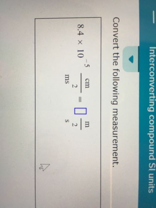 Solved Convert the following measurement. 8.4 times 10^-5 | Chegg.com Solved Convert the following measurement. 8.4 times 10^-5 | Chegg.com