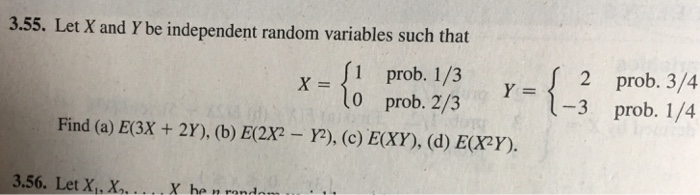 Solved Epectation Of Random Variables 2 Prob 13 Arandom 8486