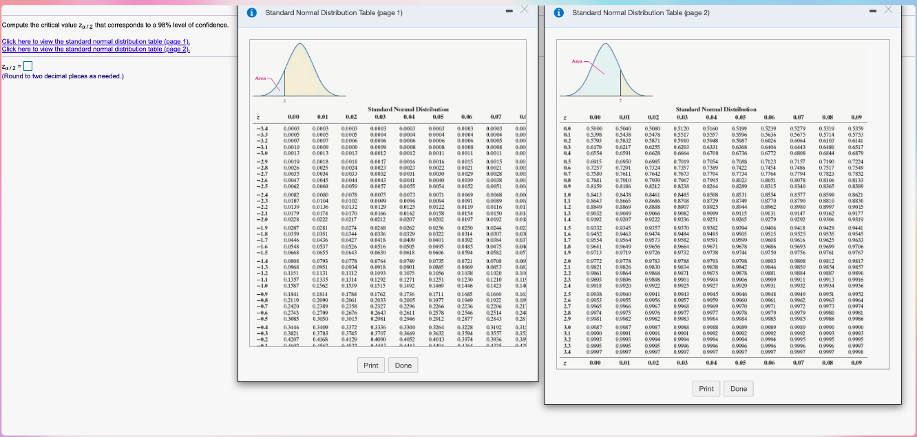Solved Standard Normal Distribution Table (page 1) Standard | Chegg.com Solved Standard Normal Distribution Table (page 1) Standard | Chegg.com