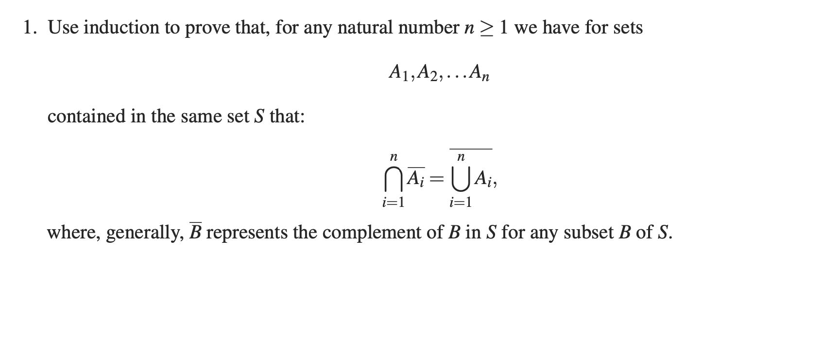 Solved 1. Use induction to prove that, for any natural | Chegg.com