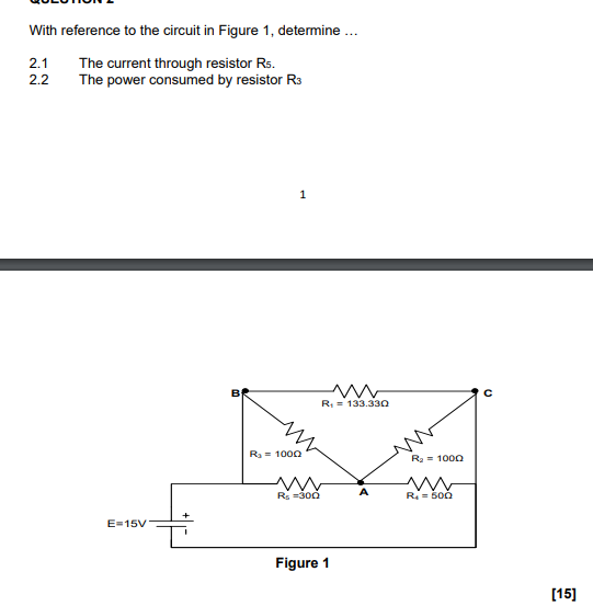 Solved With reference to the circuit in Figure 1, determine | Chegg.com
