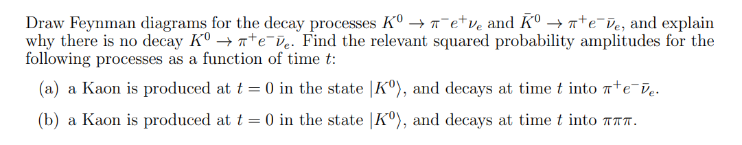 Solved Draw Feynman diagrams for the decay processes | Chegg.com