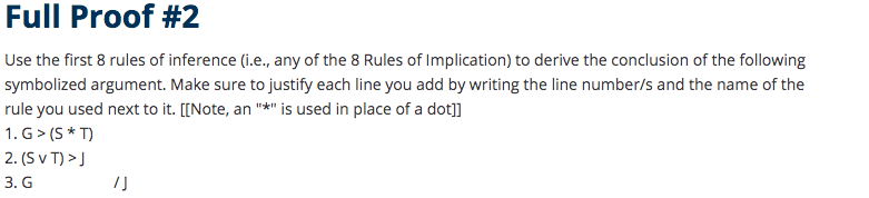Solved Full Proof #2 Use the first 8 rules of inference | Chegg.com
