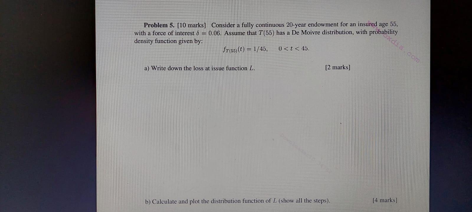 Solved Problem 5. [10 marks] Consider a fully continuous | Chegg.com