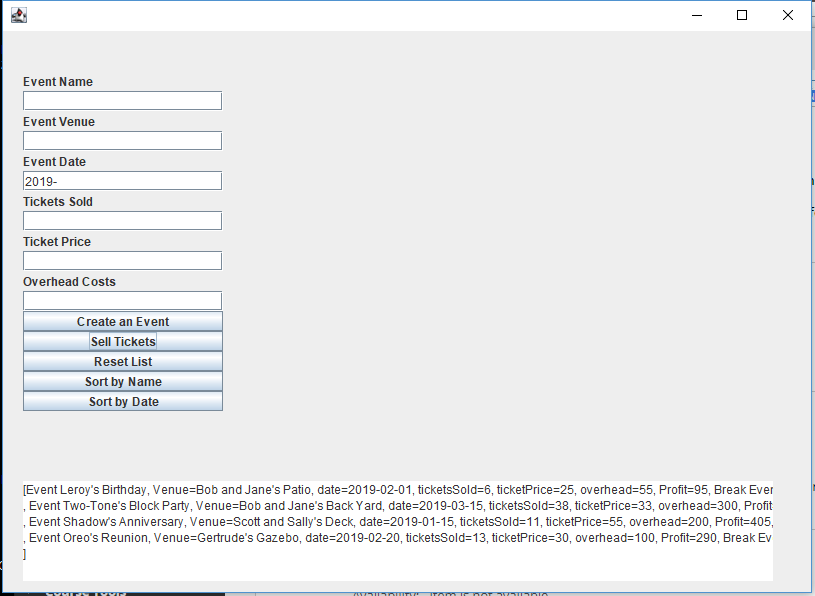 Java Goal Using your Event and TRAPSCalendar | Chegg.com