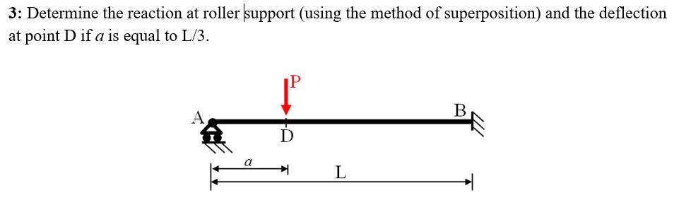 Solved 3: Determine the reaction at roller support (using | Chegg.com