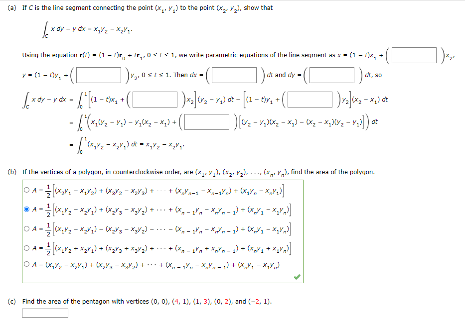 Solved (a) If C is the line segment connecting the point | Chegg.com