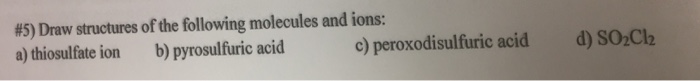 Solved Draw structures of the following molecules and ions: | Chegg.com