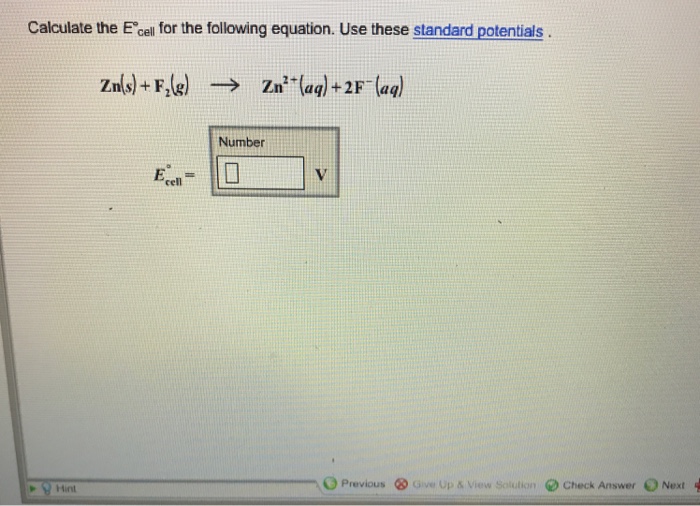 Solved Calculate The E Degree Cell For The Following