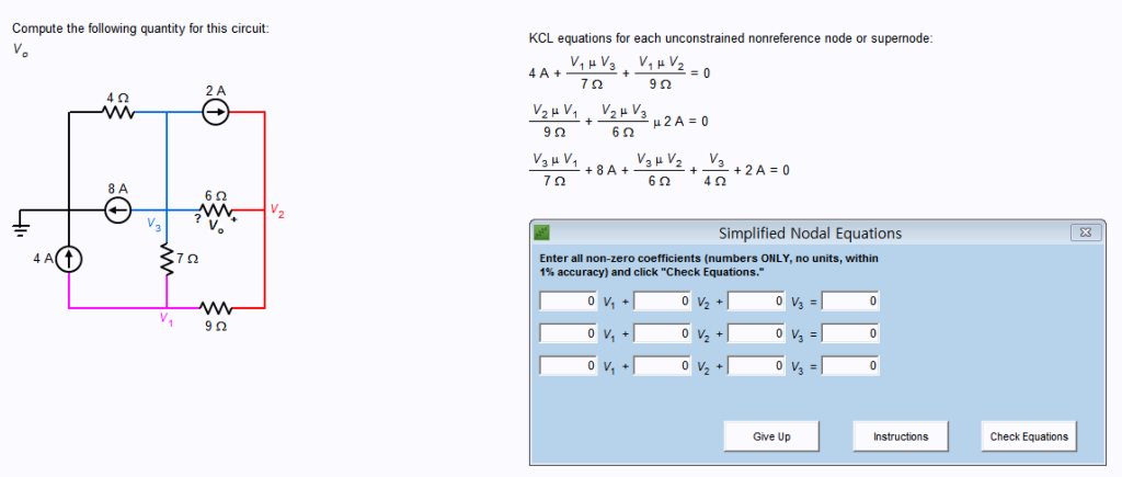 Solved Compute the following quantity for this circuit: V 4 | Chegg.com