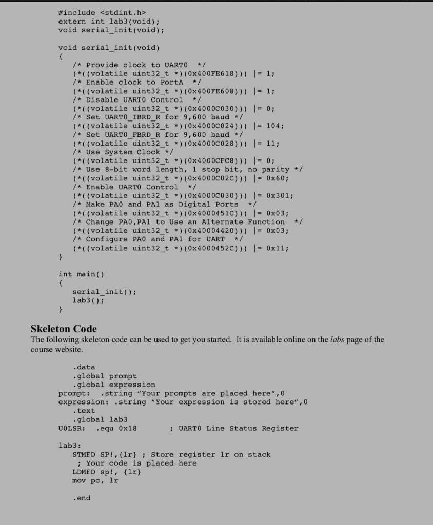 Description Write four (4) ARM assembly language | Chegg.com