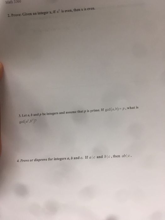 Solved Prove: Given an integer x, if x^2 is even, then x is | Chegg.com