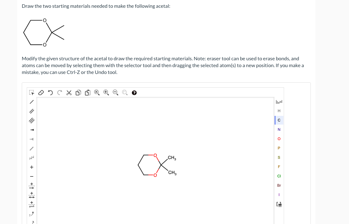 Solved Draw the two starting materials needed to make the | Chegg.com