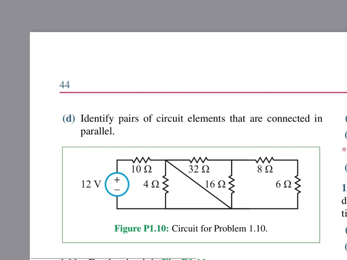 Solved Please identify all pairs of circuit elements | Chegg.com