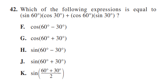 Solved 42. Which of the following expressions is equal to | Chegg.com