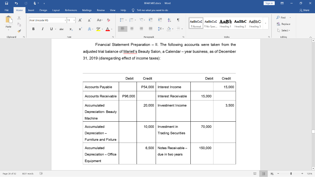 Solved Prepare the following: Income Statement – natural | Chegg.com