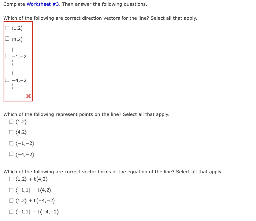 Solved Complete Worksheet #3. Then answer the following | Chegg.com