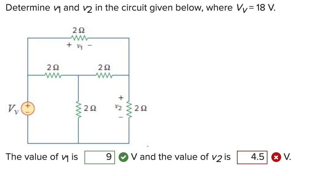 Solved Determine v1 and v2 in the circuit given below, where | Chegg.com