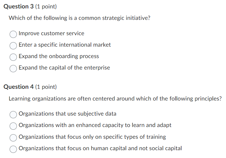 Solved Question 3 (1 point) Which of the following is a | Chegg.com