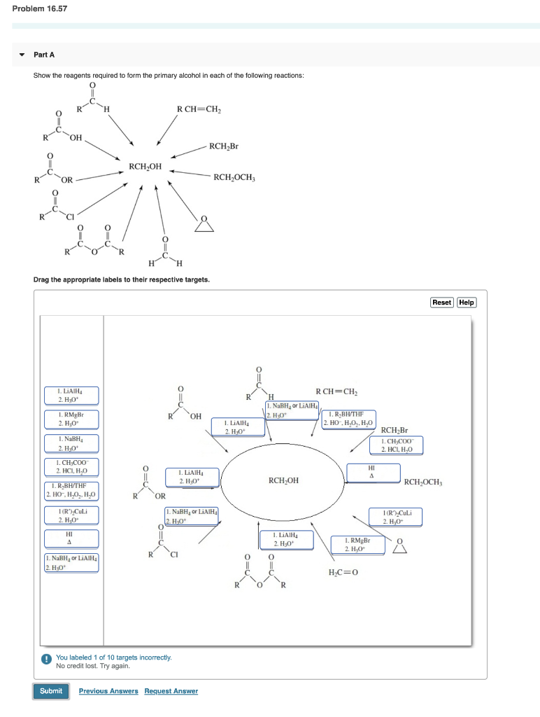 Solved Problem 16.57 Part A Show the reagents required to | Chegg.com