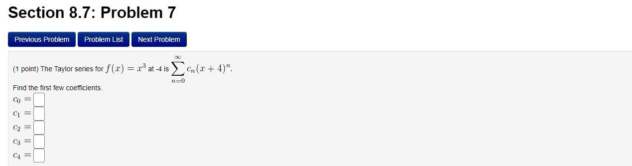 Solved Section 8.7: Problem 5 Previous Problem Problem List | Chegg.com