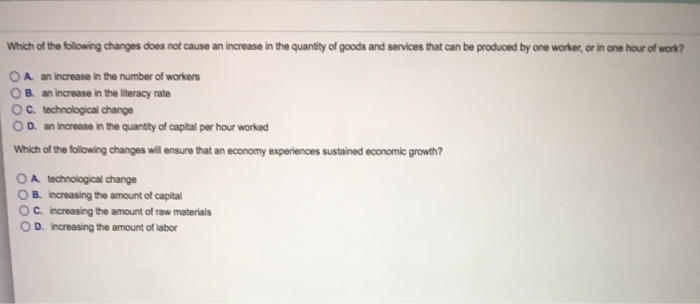 Solved Which of the following changes does not cause an | Chegg.com