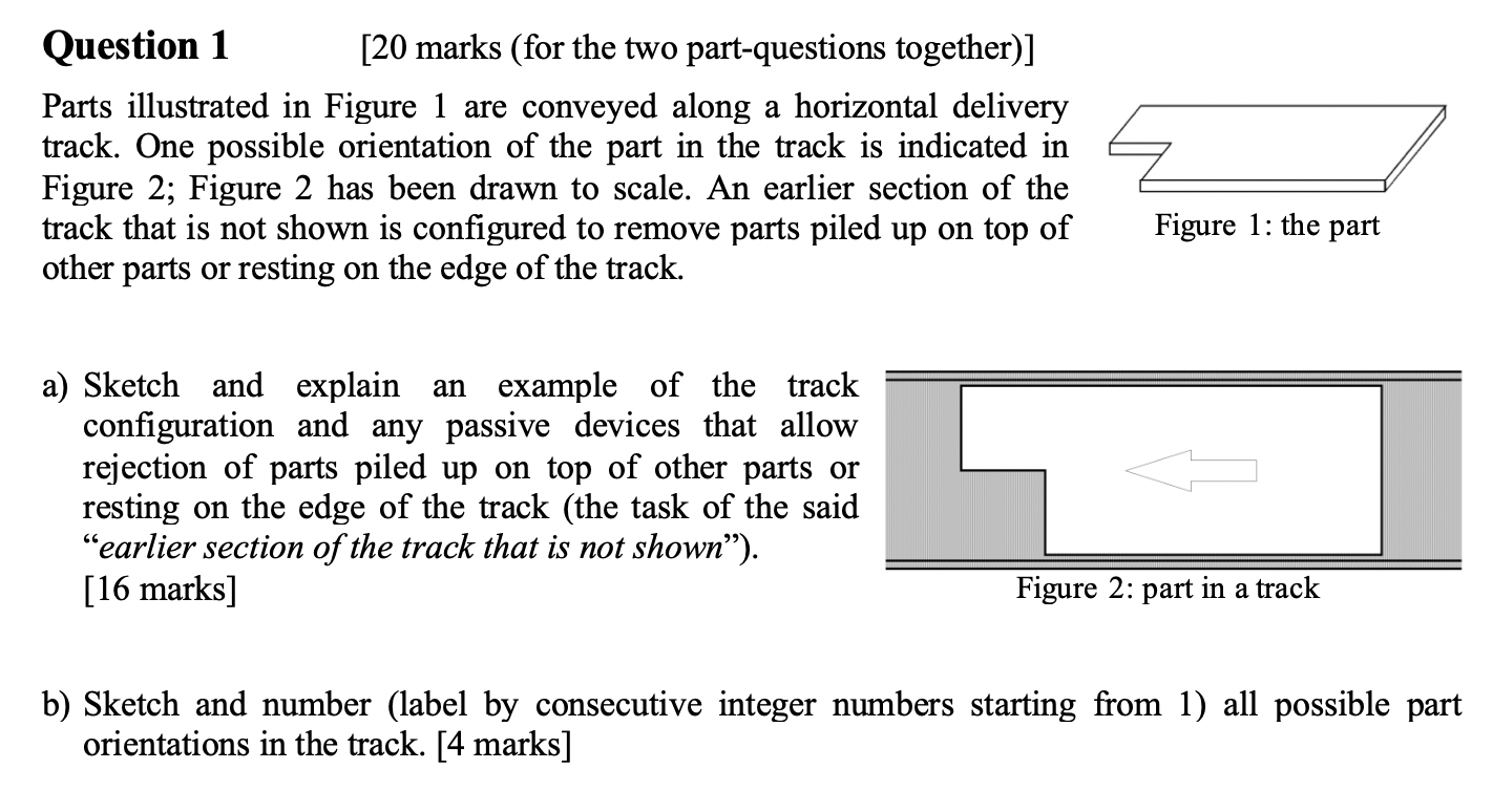 Question 1 [20 marks (for the two part-questions | Chegg.com