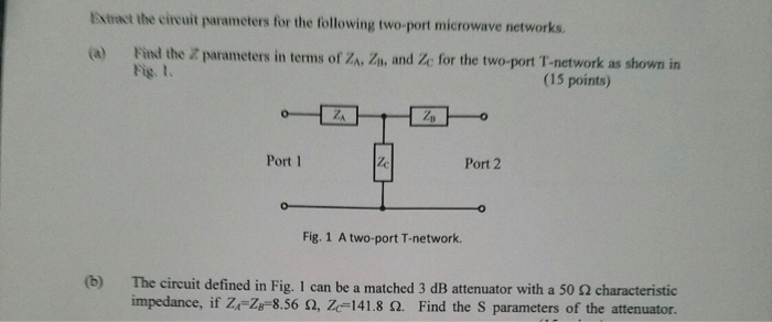 Solved Extract the circuit parameters for the following | Chegg.com