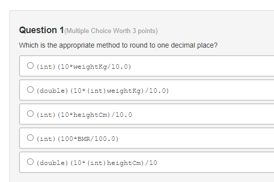 Solved Question 1(Multiple Choice Worth 3 points) Which is | Chegg.com