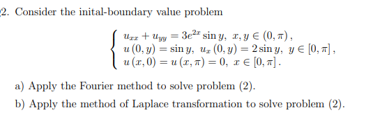 Solved Consider The Inital Boundary Value Problema Apply