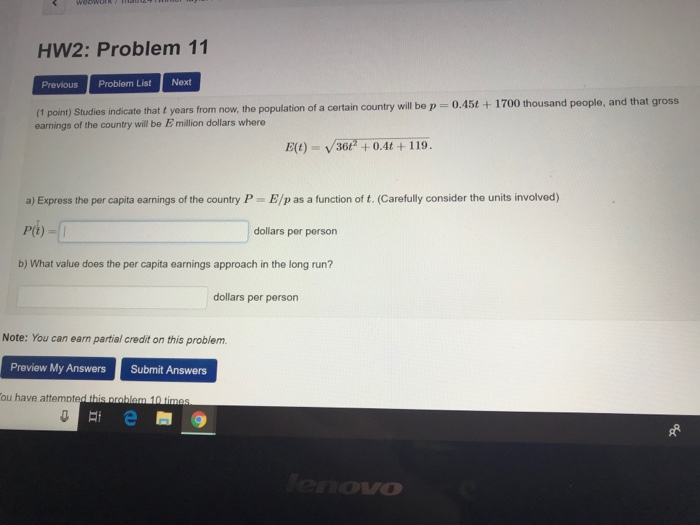 Solved Hw2: Problem 17 Previous Problem List Next (1 point) | Chegg.com