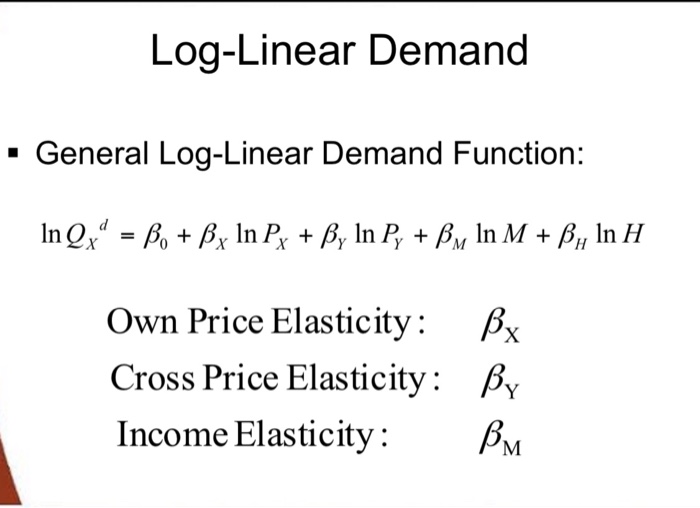 Solved Log-Linear Demand - General Log-Linear Demand | Chegg.com