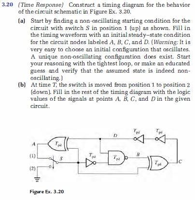 Solved (Time Response) Construct a timing diagram for | Chegg.com